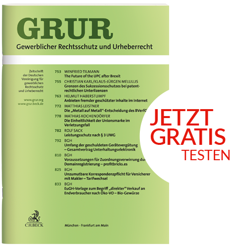 GRUR-Abo: Jetzt kostenlos testen!