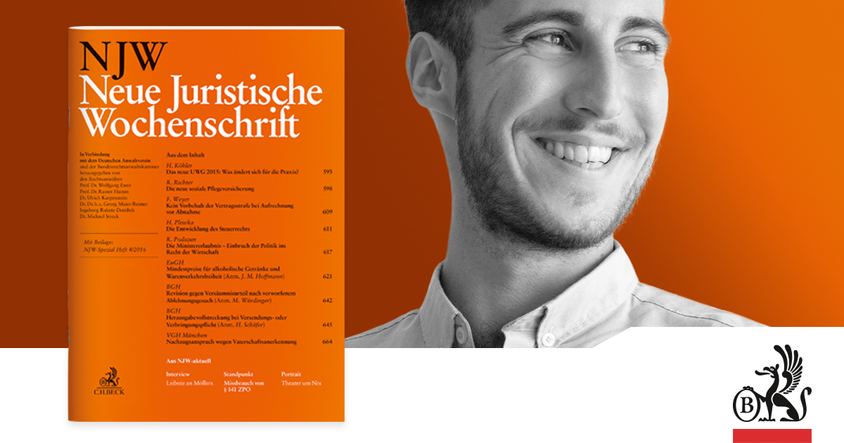 NJW-Abo: Jetzt kostenlos testen!