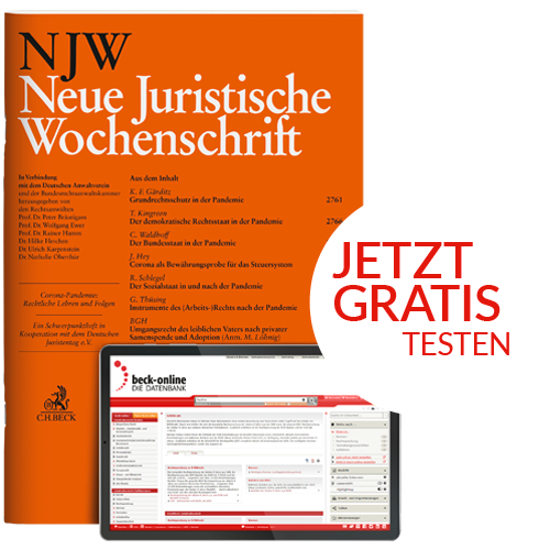 NJW-Abo: Jetzt kostenlos testen!